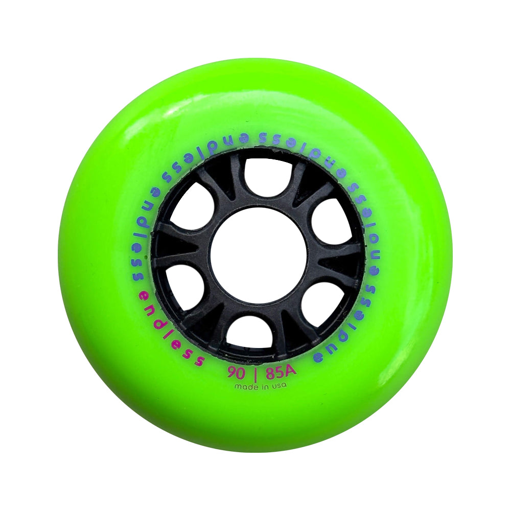 Endless 90mm/85A Neon Green 4-pack - Thisissoul