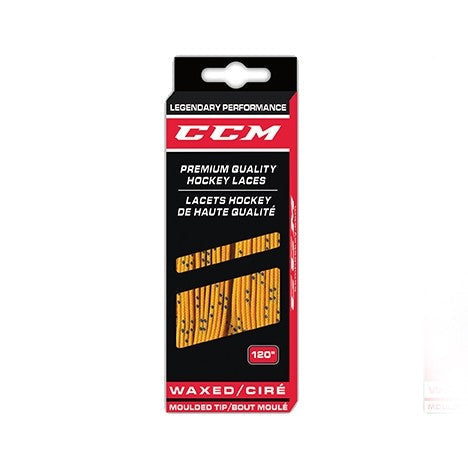 CCM-Waxed Hockey laces yellow 330cm - Thisissoul